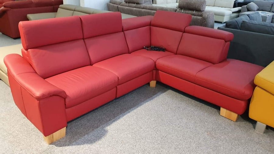 Lido system sarokkanapé 2 db motoros TV relax üléssel valódi bőr